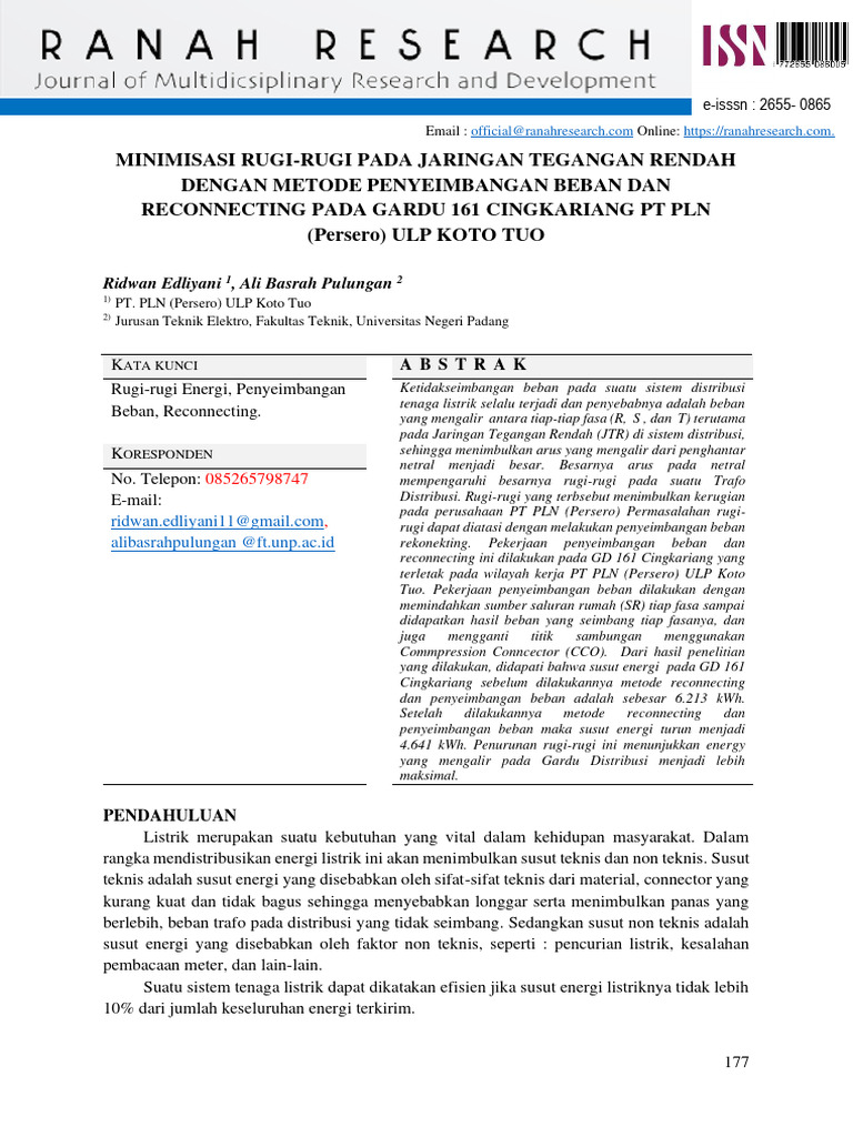 Minimalkan Rugi Energi Jaringan PLN | PDF