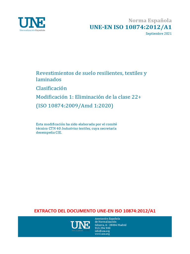 (Ex) Une-En Iso 10874 2012 (A1 2021 | PDF | Organización internacional para la estandarización