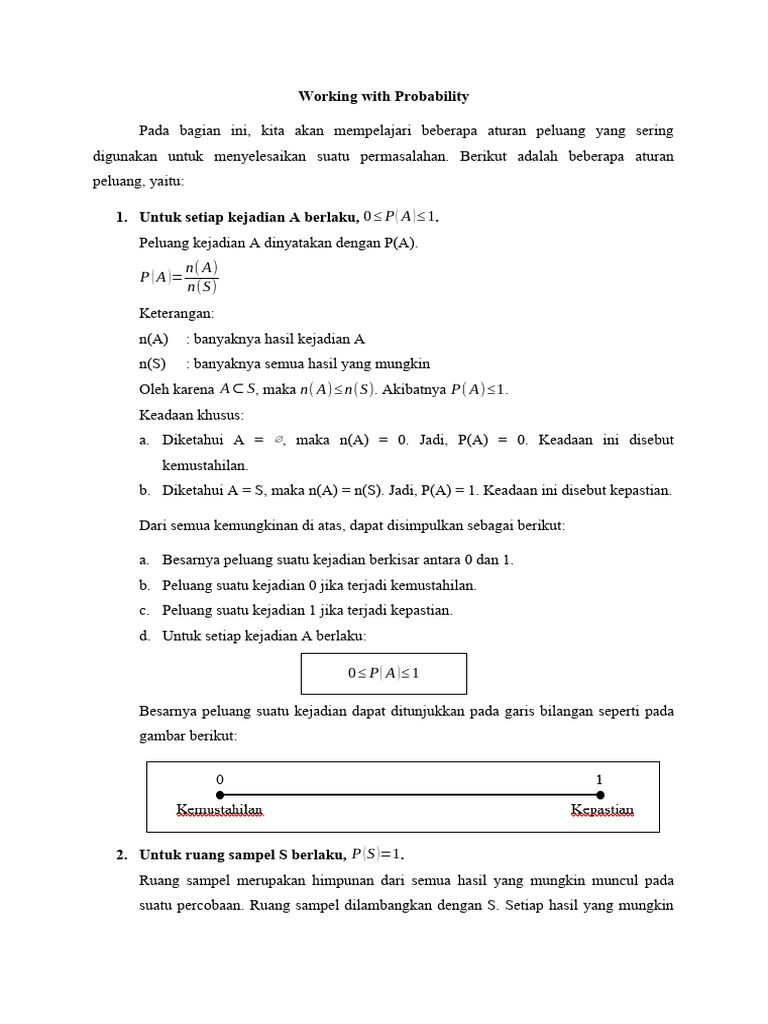 Aturan Dasar Peluang dalam Probabilitas | PDF