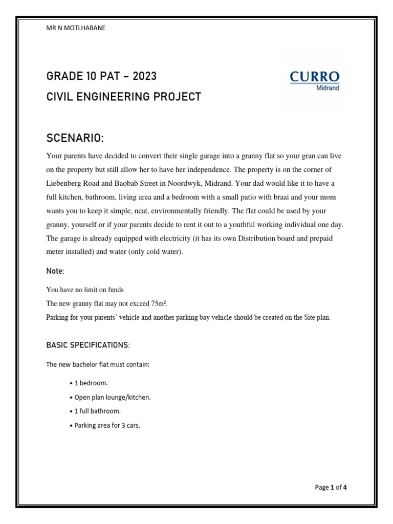 Grade 10 Pat - 2023 | PDF | Drawing