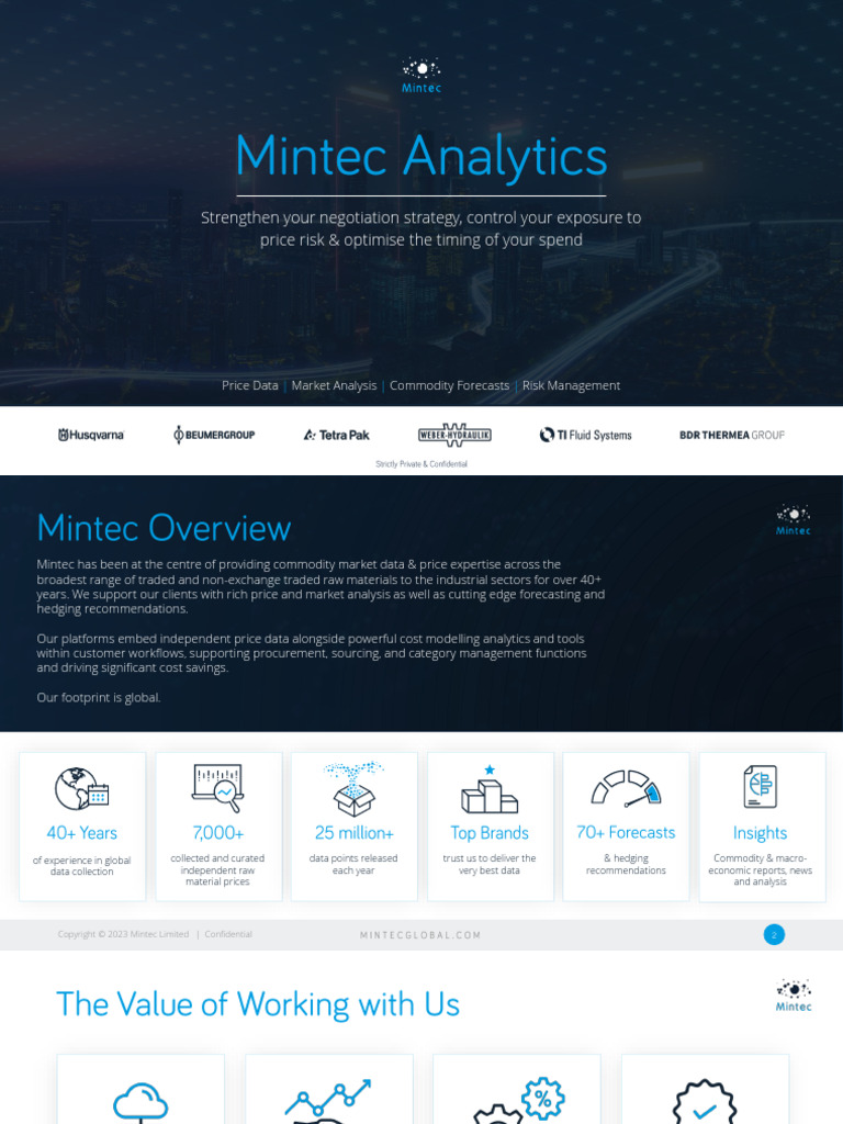 Mintec Overview Presentation Industrial 2023 | PDF | Commodity | Prices