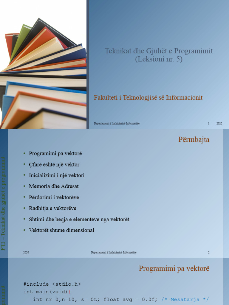 Teknikat Dhe Gjuhët e Programimit - l5 | PDF