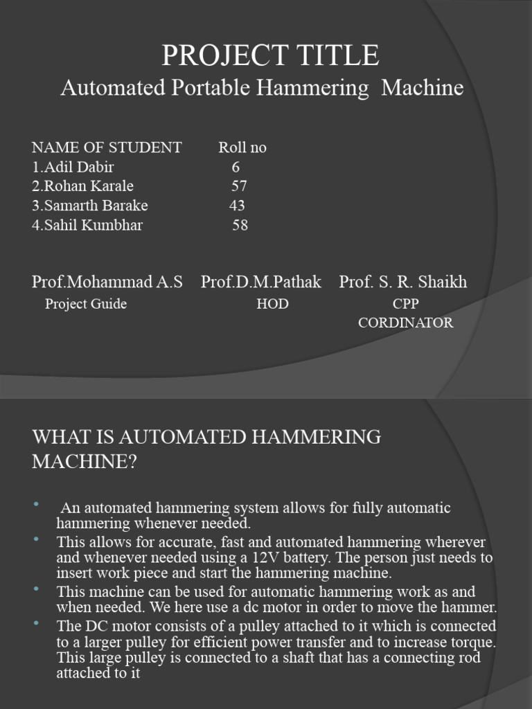 CPP Presentation Group 3 | PDF | Electric Motor | Machines