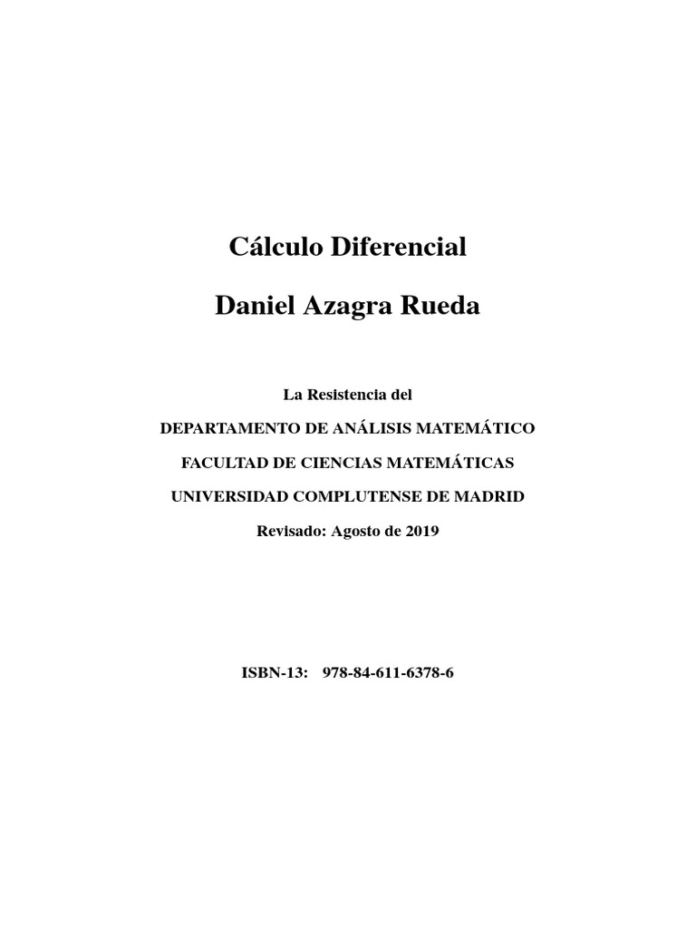 Libro Calculo Diferencial | PDF | Espacio vectorial | Norma (Matemáticas)