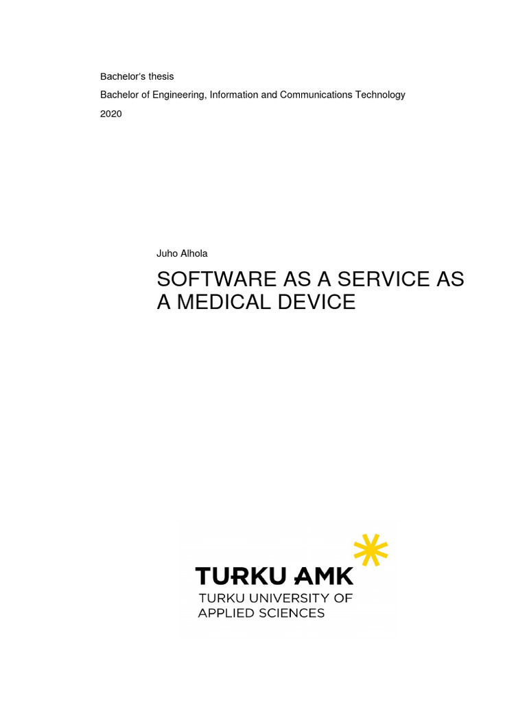 Alhola Juho | PDF | Medical Device | Cloud Computing