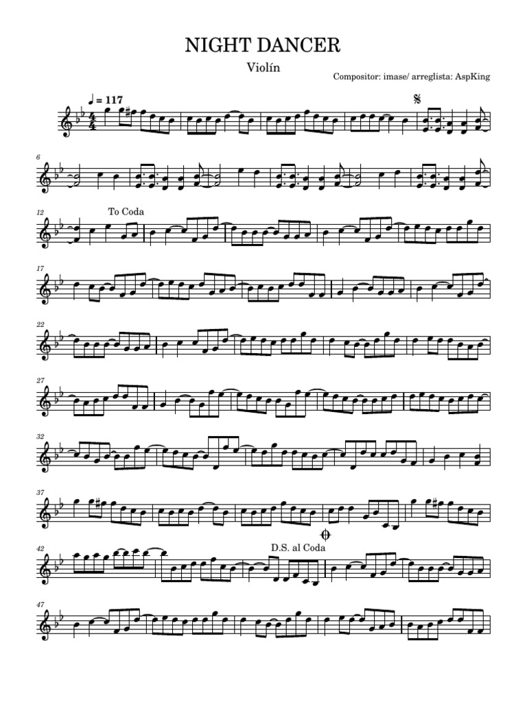 Night Dancer - Partitura Violin | PDF