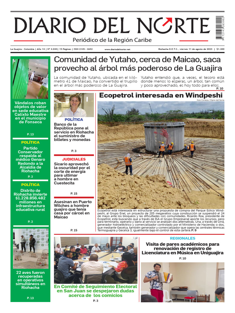 Diario Del Norte Del 11 de Agosto de 2023 | PDF | Bancos