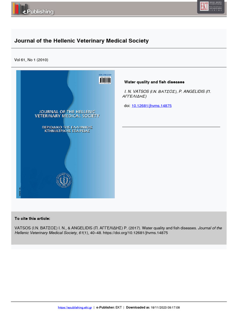 Water Quality and Fish Diseases | PDF | Aquatic Ecosystem | Ecosystem