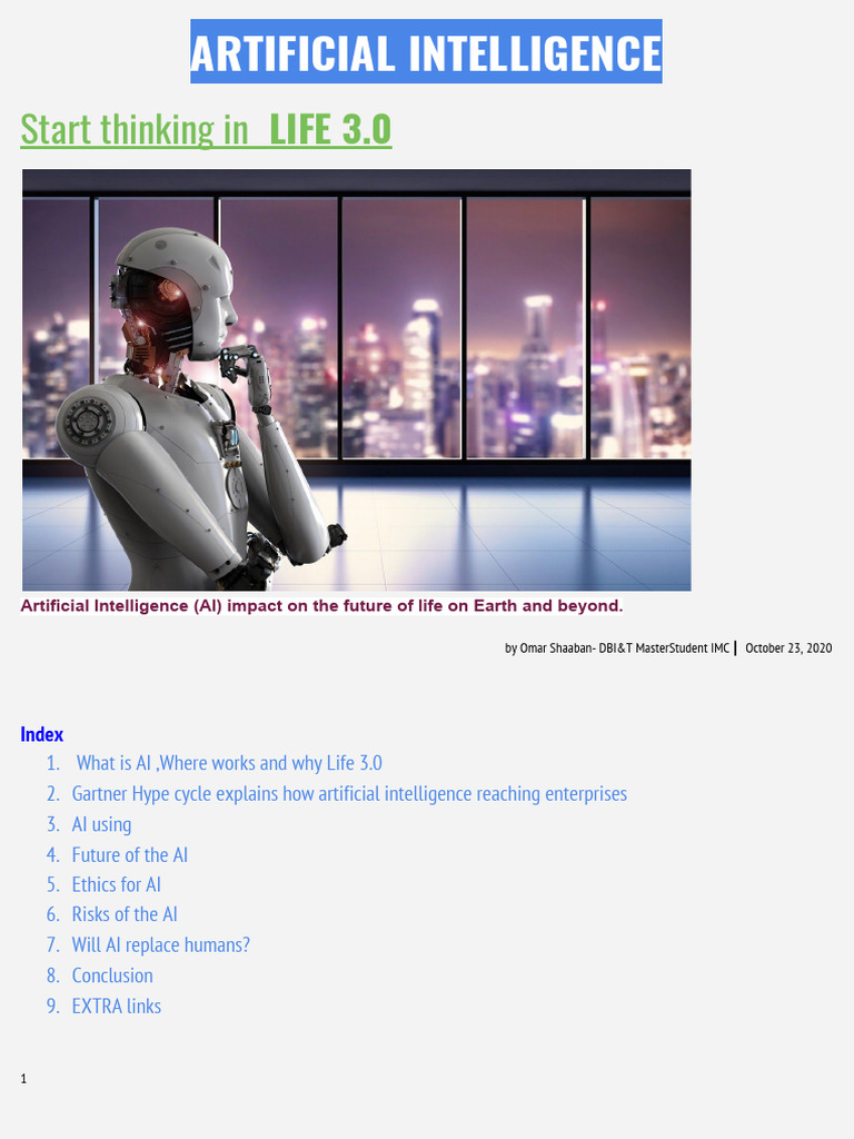 Artificial Intelligence Start Thinking I | PDF | Artificial Intelligence | Intelligence (AI ...