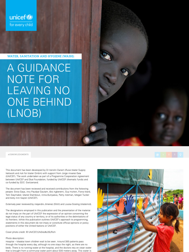 Un LNOB in WASH Guidance Note | Download Free PDF | Wash | Social Equality
