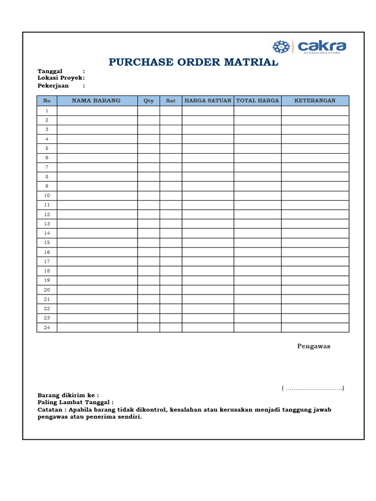 Purchase Order TERBARU | PDF
