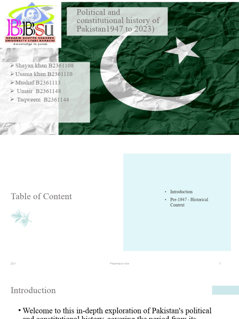 Pakistan's Political History (1947-2023) | PDF | Pakistan | Government