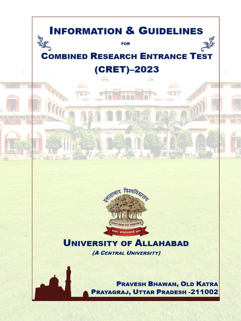 CRET-2023 25oct | PDF | Doctor Of Philosophy | Science