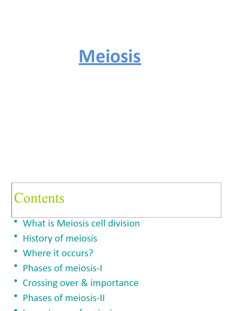 Meiosis | PDF | Meiosis | Life Sciences