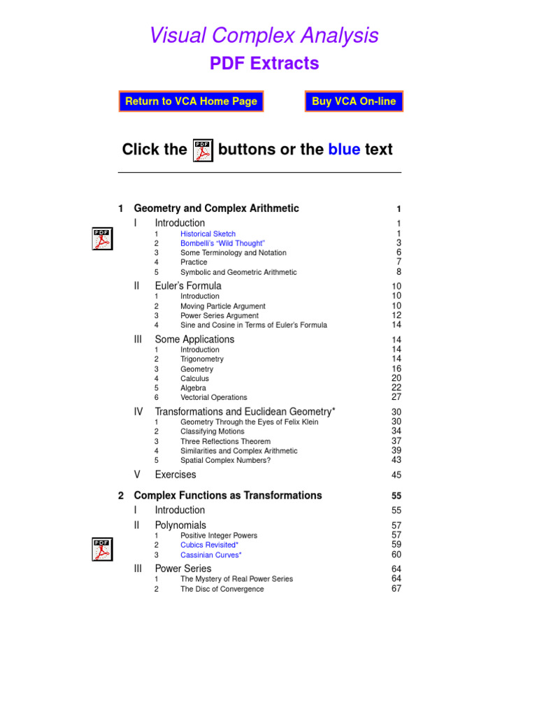 Vca Toc | PDF | Hyperbolic Geometry | Complex Number