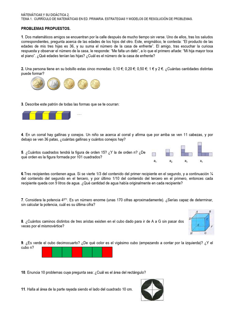 TEMA 1. Problemas | PDF | Arte