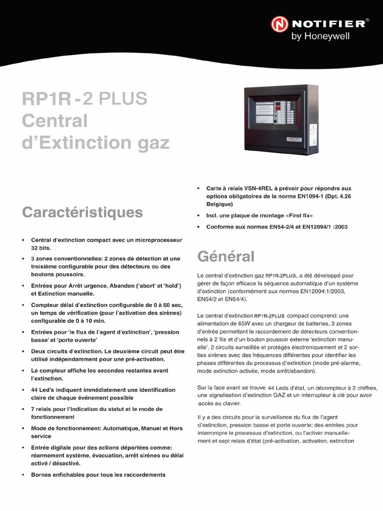 02 Centrale Extinction Notifier | PDF