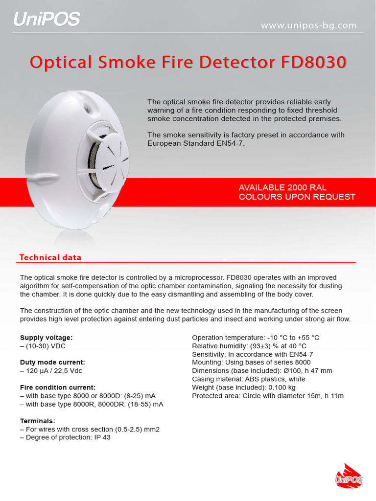 FD8030 Brochure | PDF | Smoke | Equipment