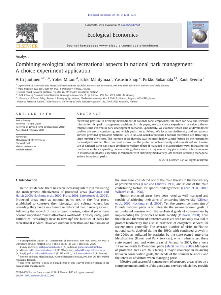 Combining Ecological and Recreational As | PDF | Logistic Regression ... Combining Ecological and Recreational As | PDF | Logistic Regression ...