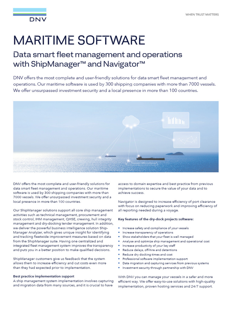 Maritime Software Overview Flier | PDF | Enterprise Resource Planning ...