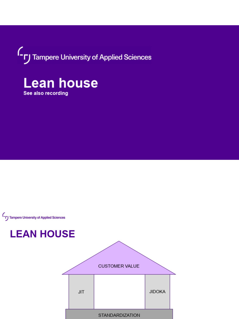Lean House - Lecture Material | PDF | Lean Manufacturing | Systems Thinking