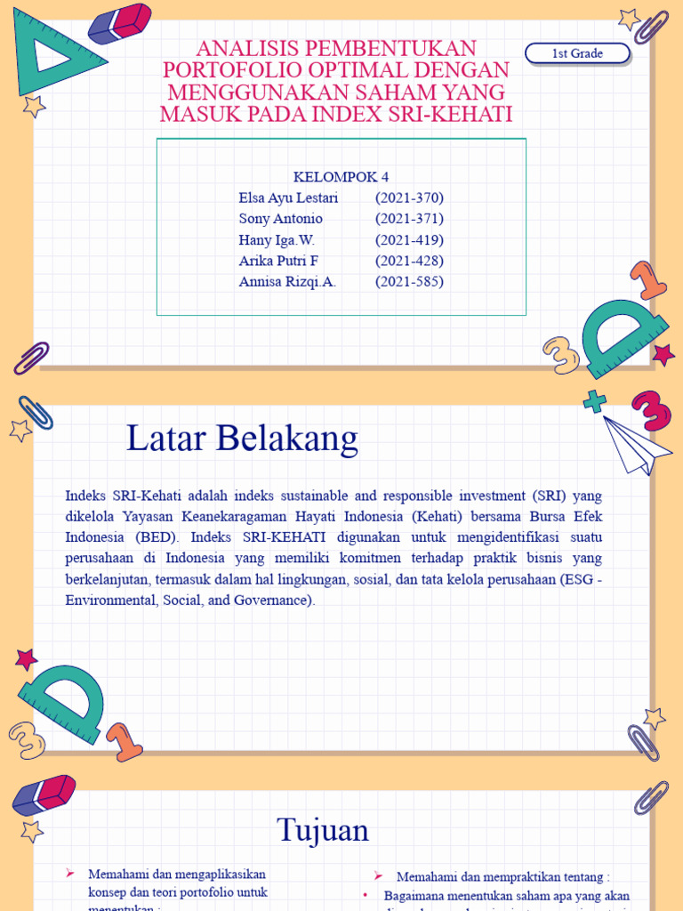 Analisis Pembentukan Portofolio Optimal Dengan Menggunakan Saham Yang | PDF