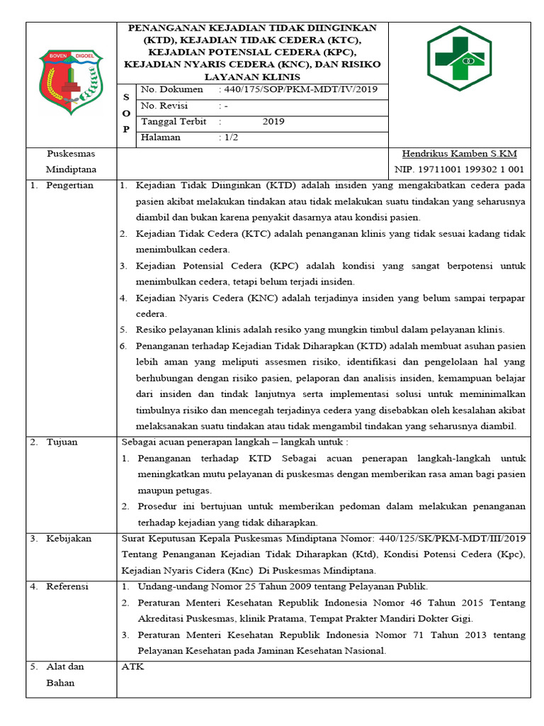 9.1.1 Ep. 6 Sop KTD, KTC, KPC, KNC | PDF | Sains & Matematika