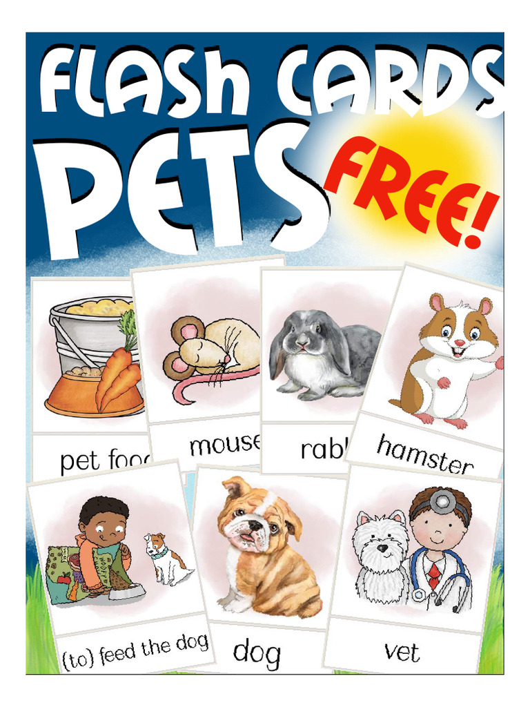 PETS Flash Cards English FREE-compressed | PDF | Pet | Learning