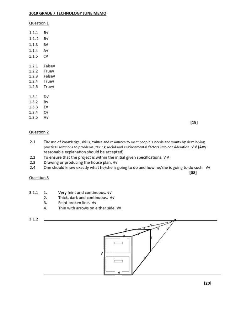 Grade 7 Tech Memo June 2019 1 | PDF