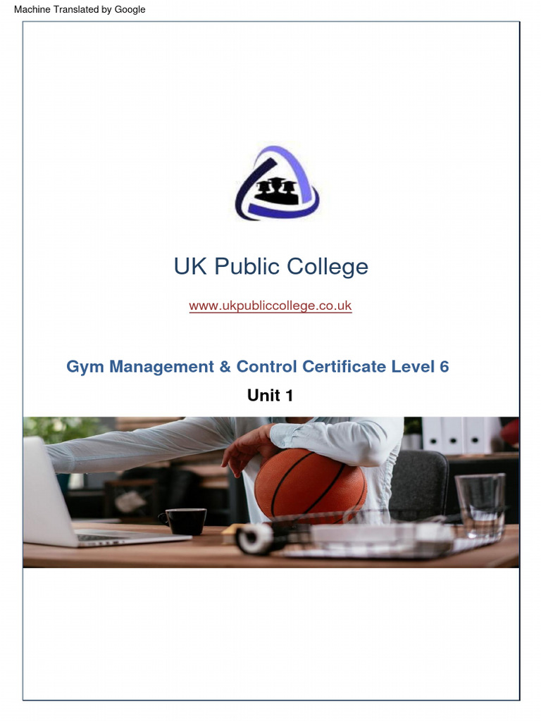 Gym Management Control Certificate Level 6 Unit 1 | PDF | Employment | Human Resource Management