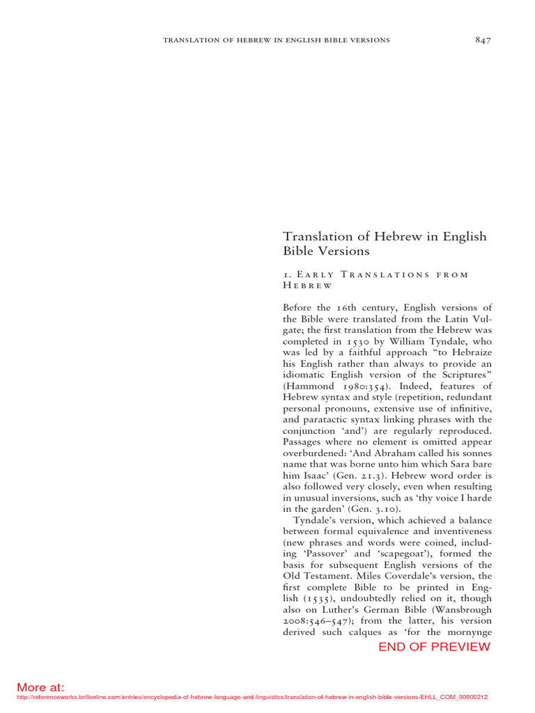 Hebrew Bible Translation History | PDF | Bible | Babylon