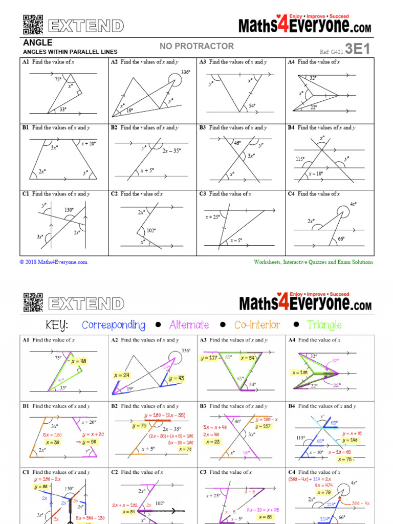 Extend Angles Within Parallel Lines | PDF