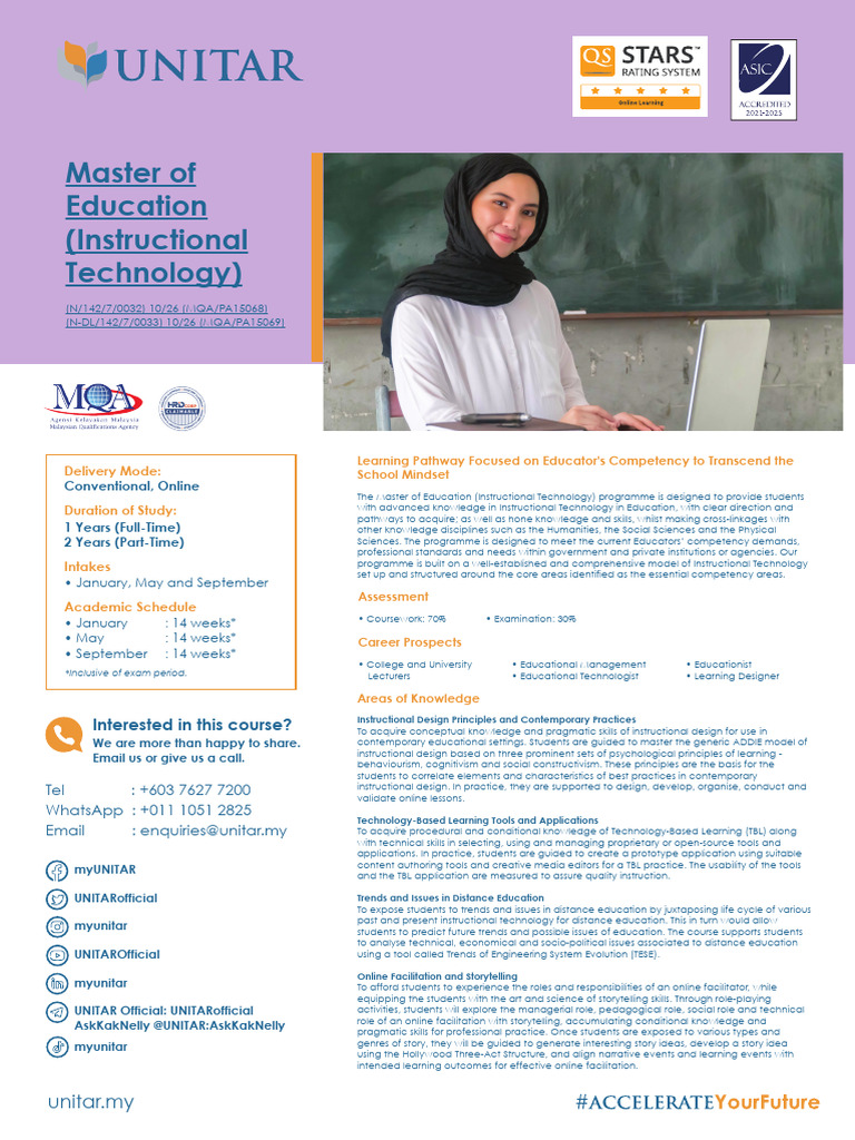 Master of Education (Instructional Technology) | PDF | Educational Assessment | Curriculum