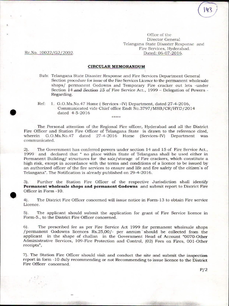 Fire Crackers Circular Memo | PDF | Fires | Fire Sprinkler System