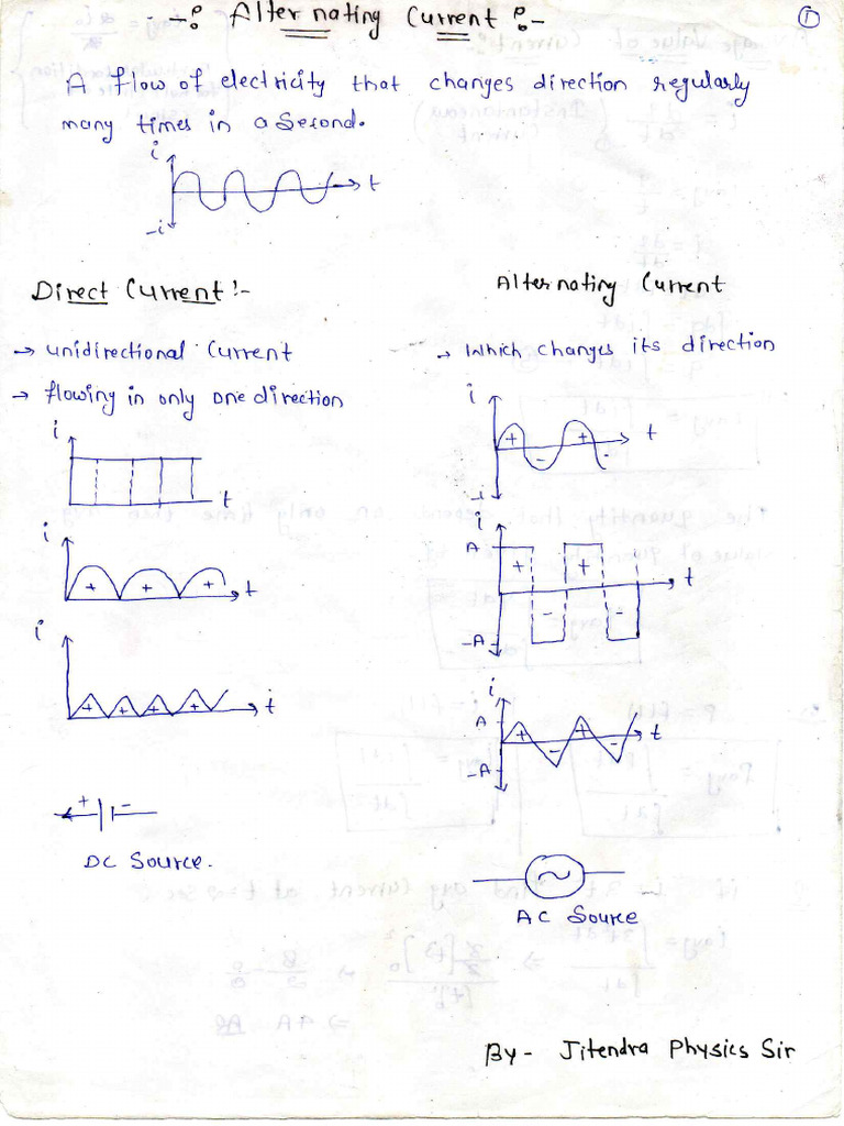 Physics Chapter 7 Alternating Current | PDF