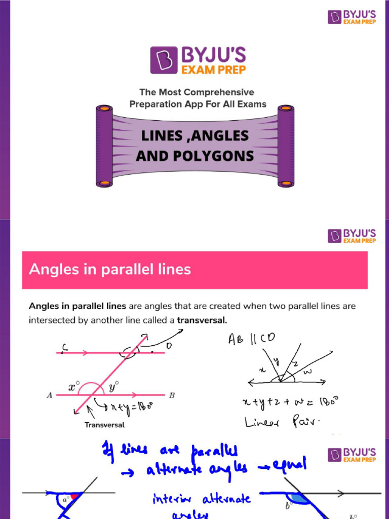 Live Class Lines Angles | PDF