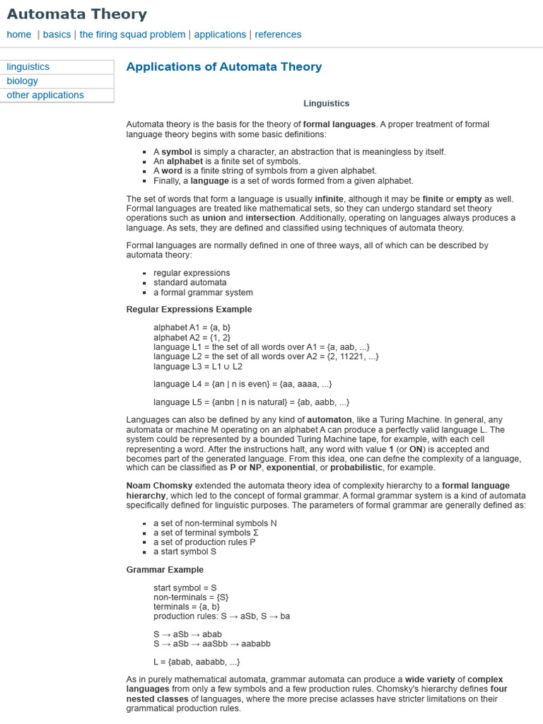 Applications of Automata Theory | PDF | Automata Theory | Applied Mathematics