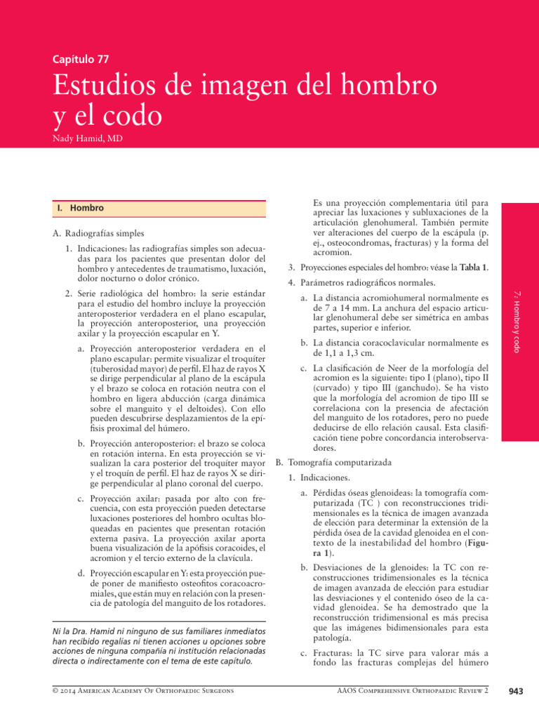 AAOS Cap 77 | PDF | Hombro | Codo