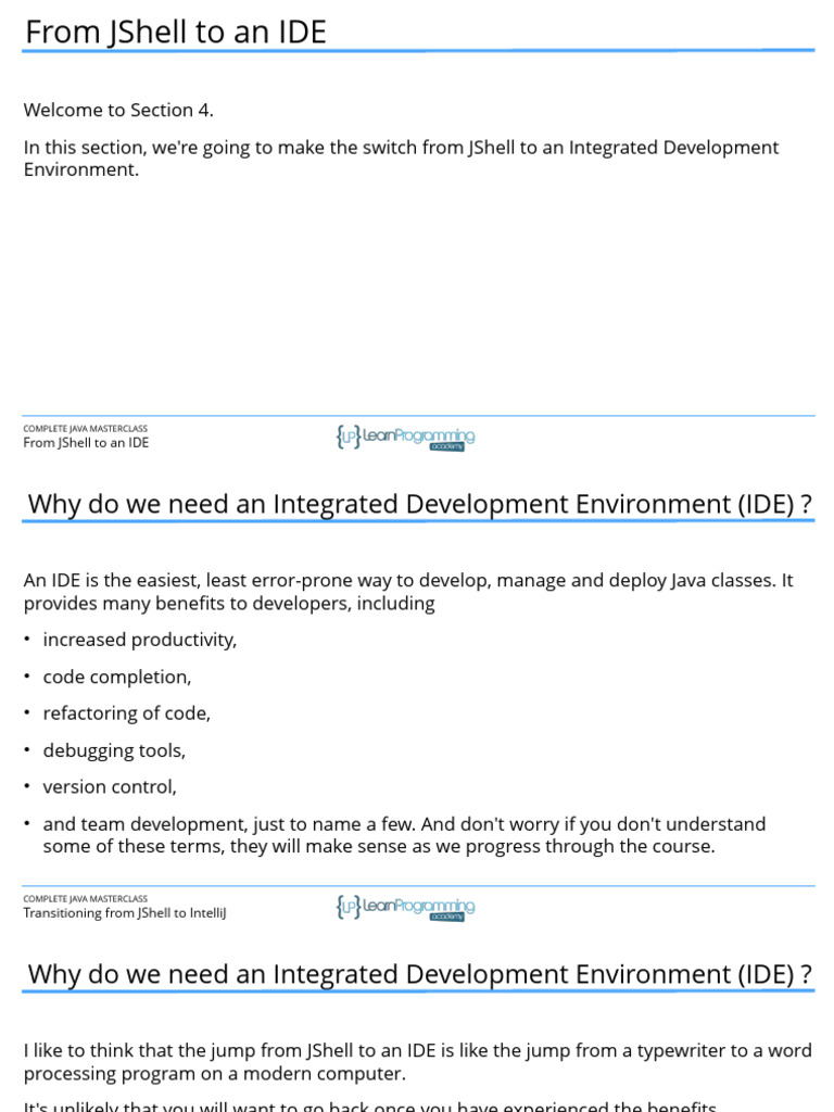 Slides IntelliJ Basics From JShell To An IDE | PDF | Technology ...