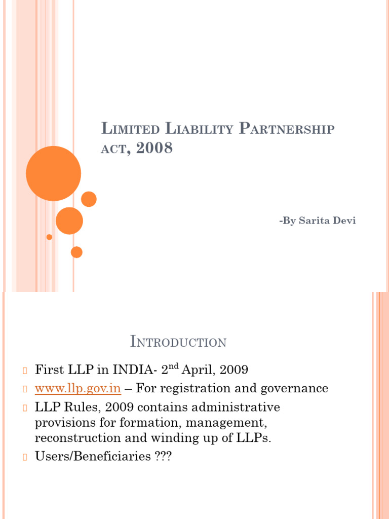 Mba Unit-2 LLP | PDF | Liquidation | Limited Liability Partnership