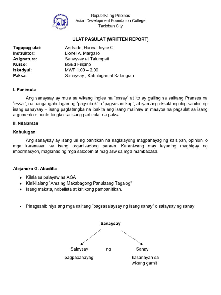 Written Report SPEC 517 | PDF