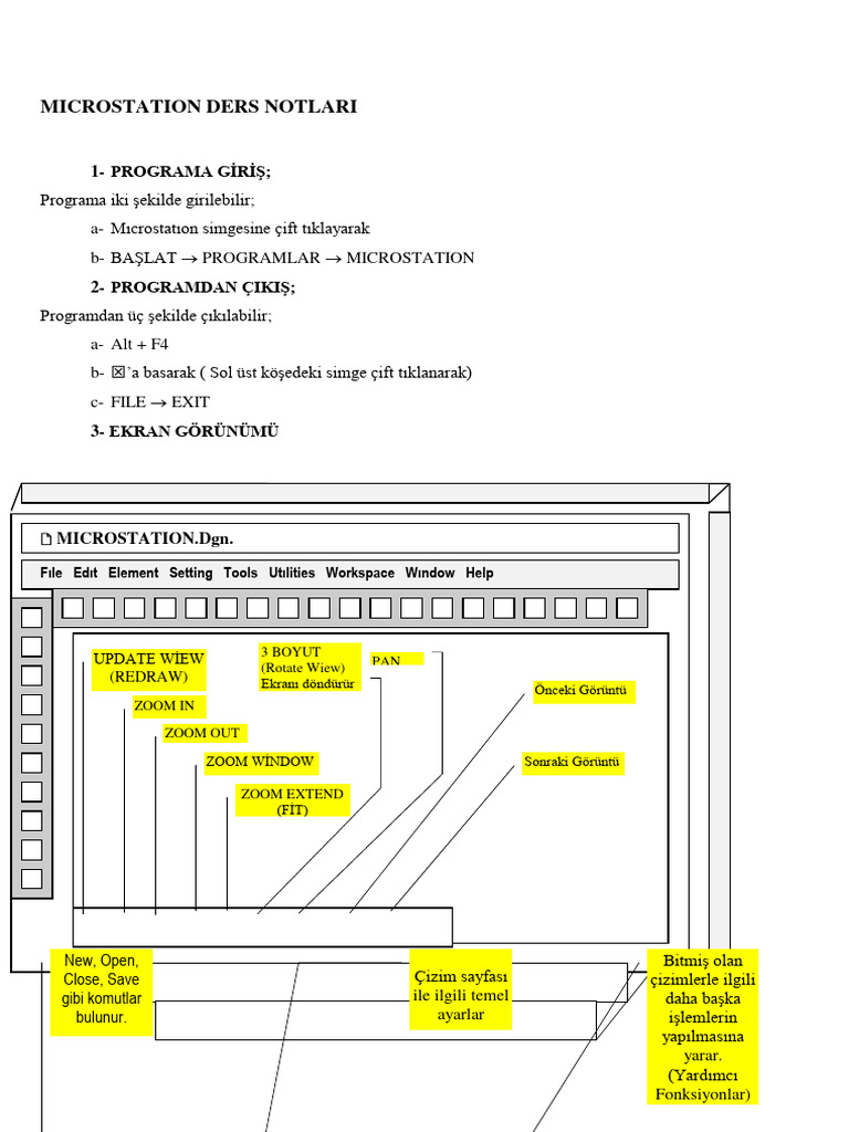 Microstation Ders Notlari | PDF