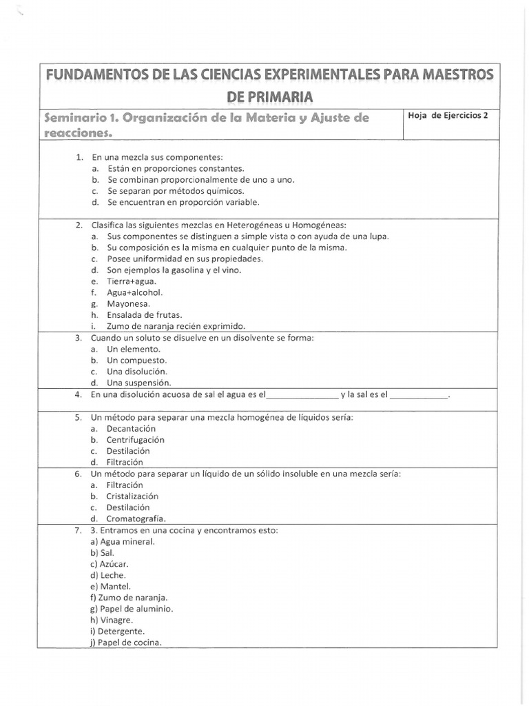 Hoja de Ejercicios 2 | PDF