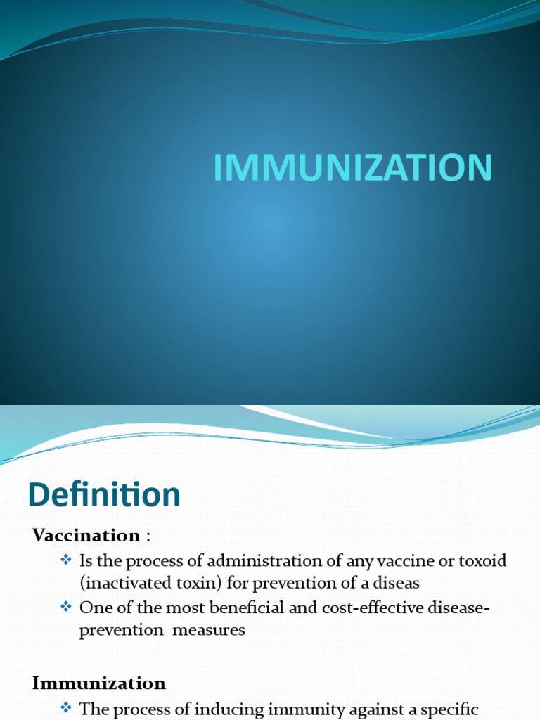 Immunization | PDF | Immune System | Vaccines