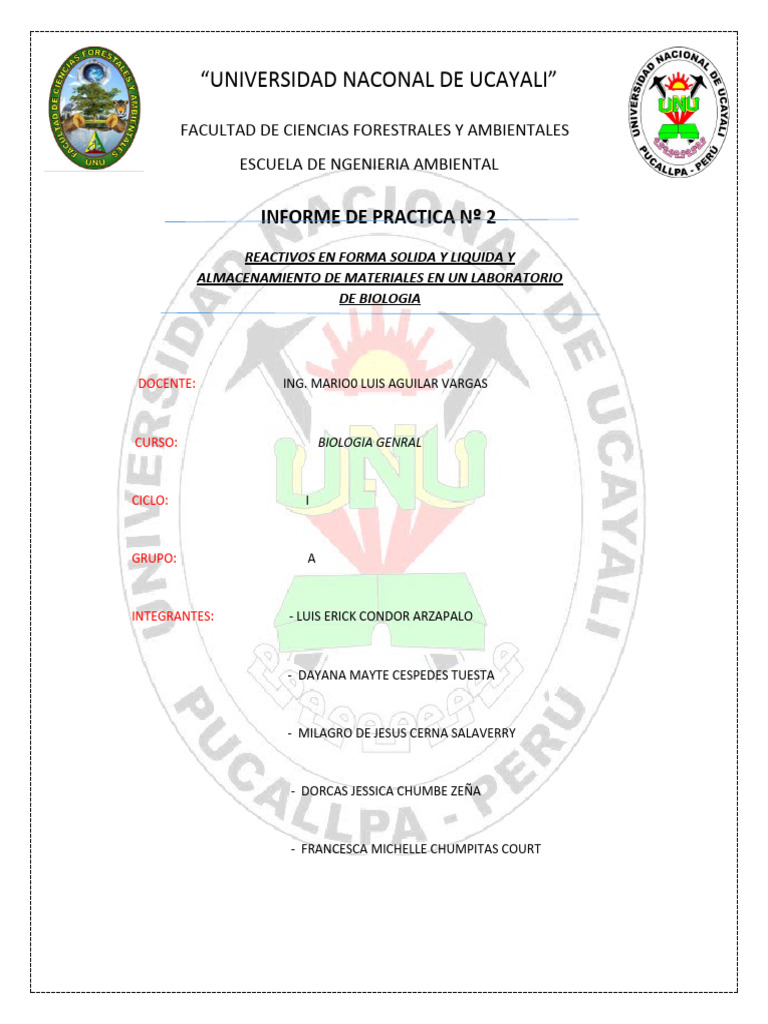 2do Informe de Biologia | PDF | Volumen | Laboratorios