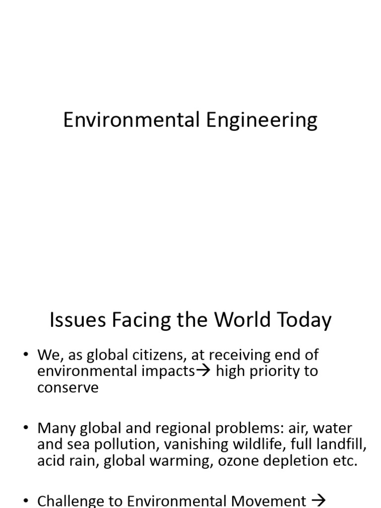 Intro To Environmental Engineering | PDF | Natural Environment | Environmental Engineering