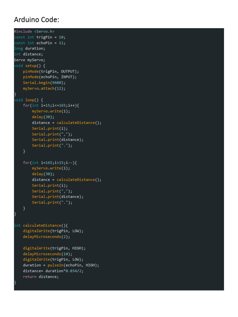 Arduino Code | PDF | String (Computer Science) | Software Engineering Arduino Code | PDF | String (Computer Science) | Software Engineering