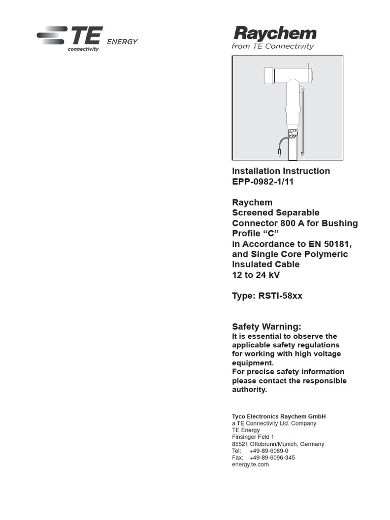 Raychem CM0012 000 Instruction Sheet | PDF | Electrical Connector ...