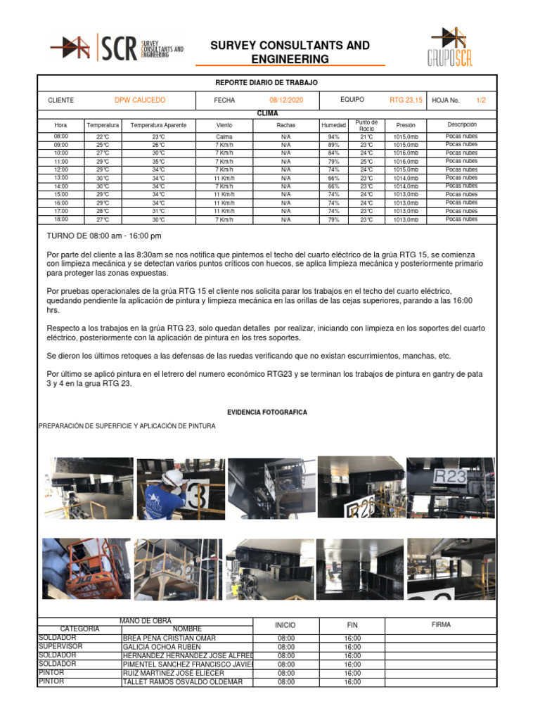 Reporte Diario 08-12-2020 RTG 23, 15 | PDF