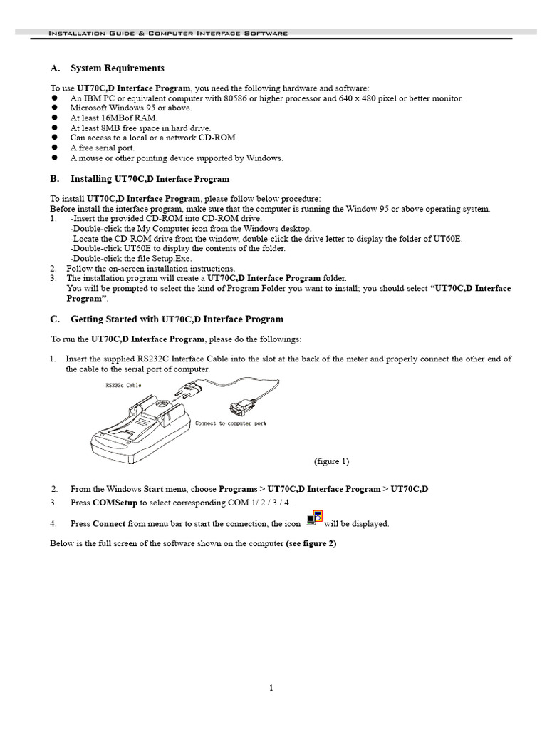 UT70C.D Computer Interface Software | PDF | Icon (Computing) | Graphical User Interfaces